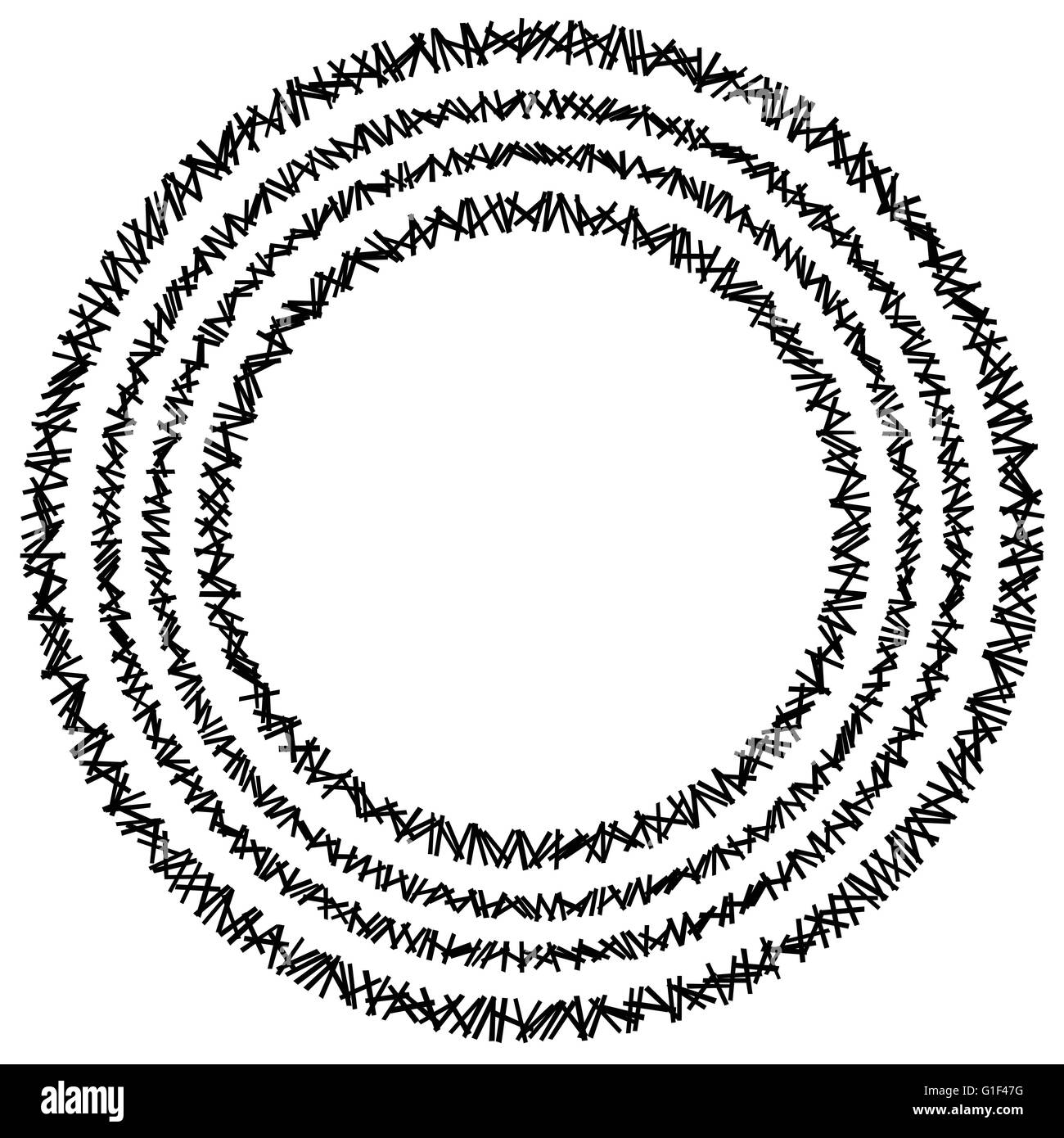 Concentric circle element made of rectangles. Geometric circle design ...