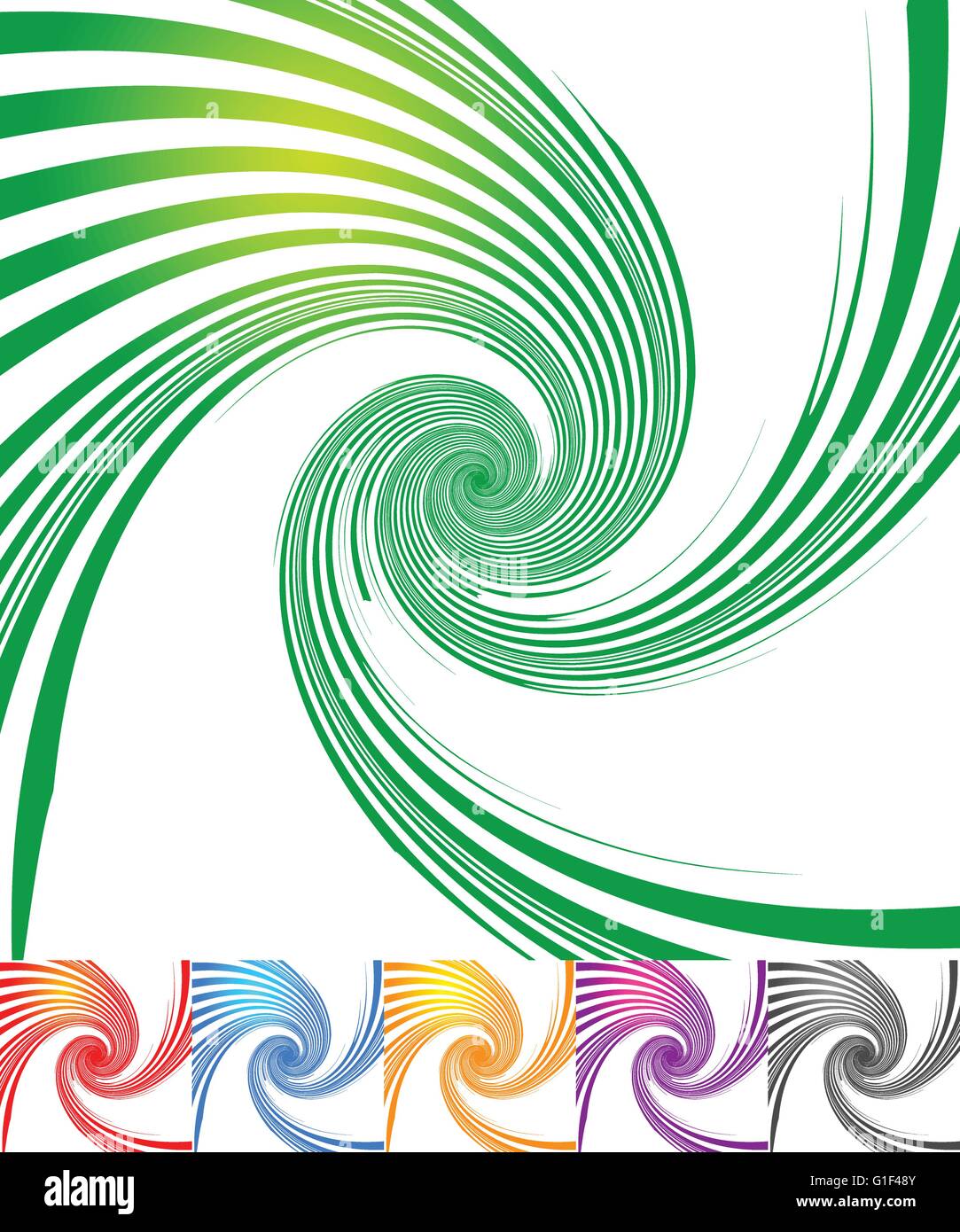 Abstract background(s) with vortex shape. Spiral effect on converging ...