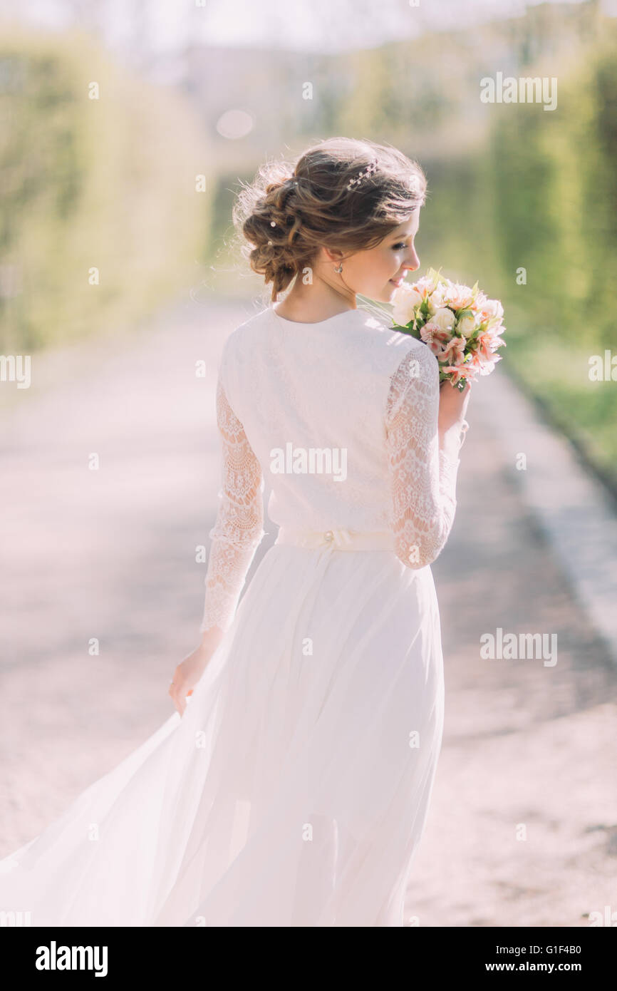 Back View Young Blonde Bride High Resolution Stock Photography and ...