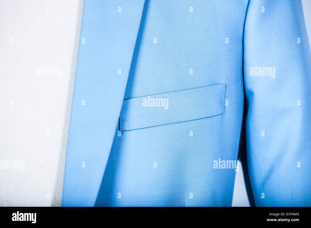 Light blue suit jacket on a mannequin Stock Photo - Alamy