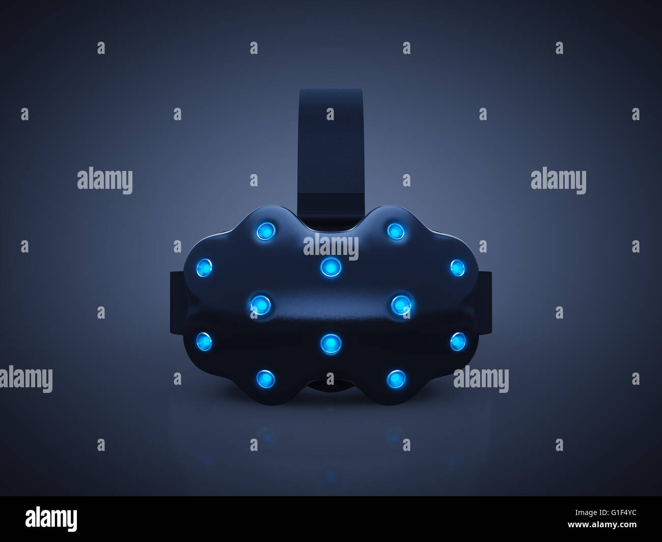 Head-mounted display,VR headset on dark background , Virtual reality ...