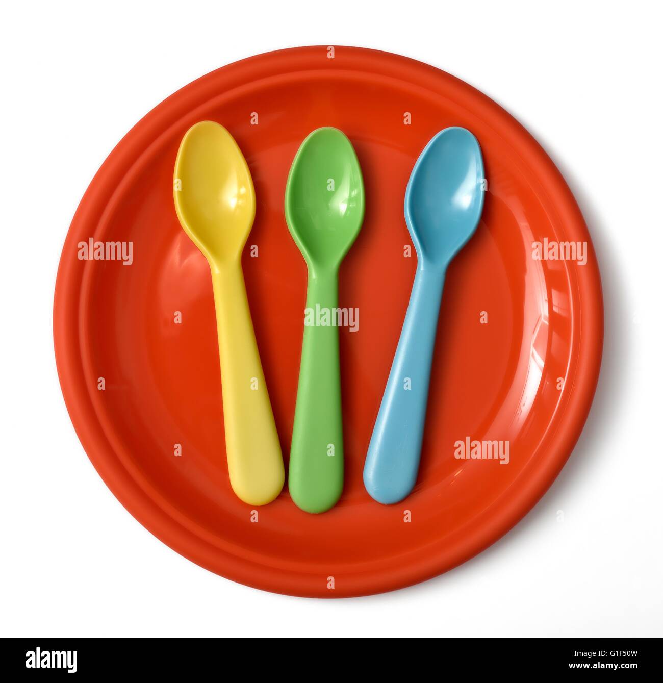 3 colored spoons Cut Out Stock Images & Pictures - Alamy