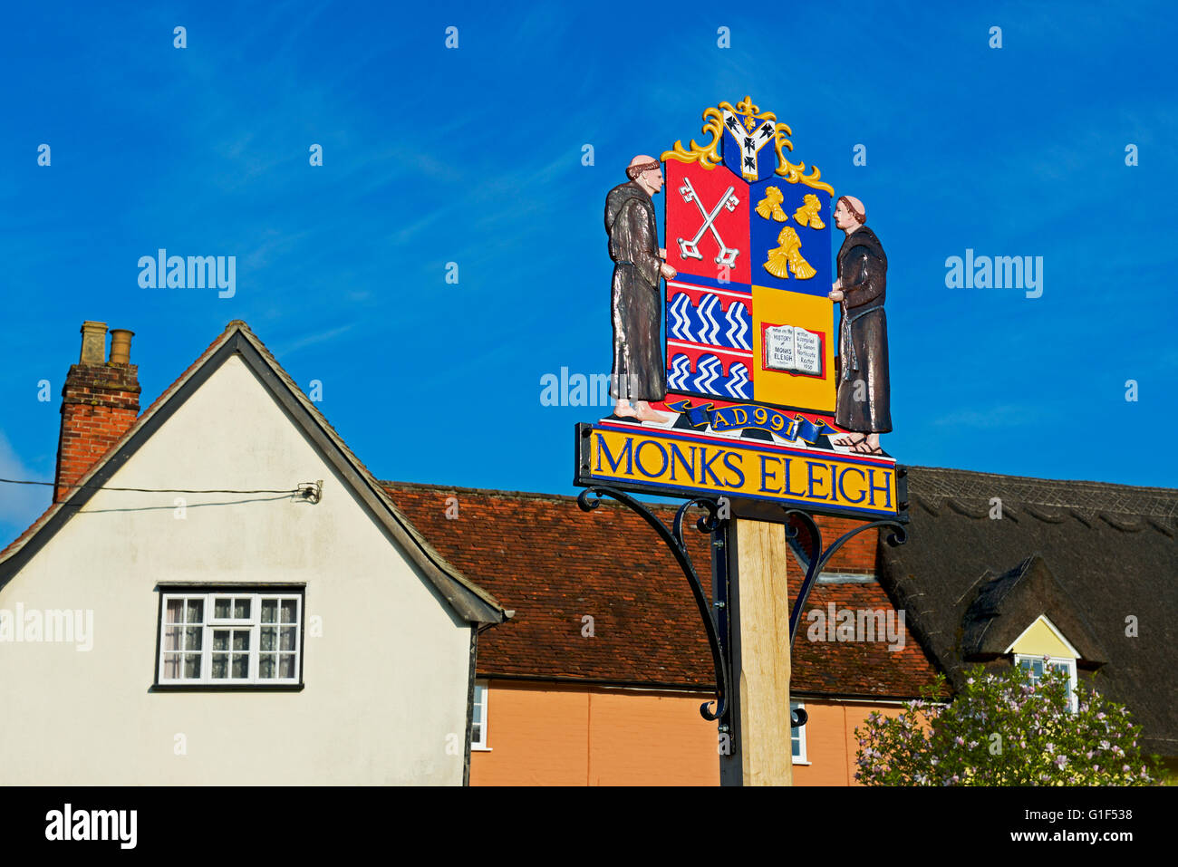 Suffolk village sign hi-res stock photography and images - Alamy