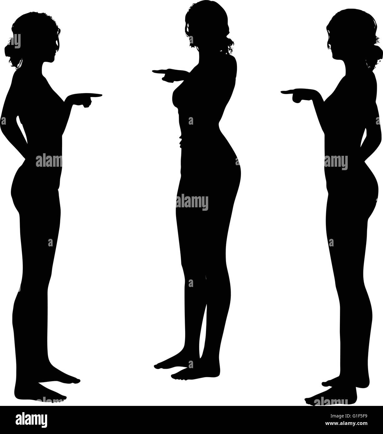Finger Pointing Silhouette Stock Photos & Finger Pointing Silhouette ...