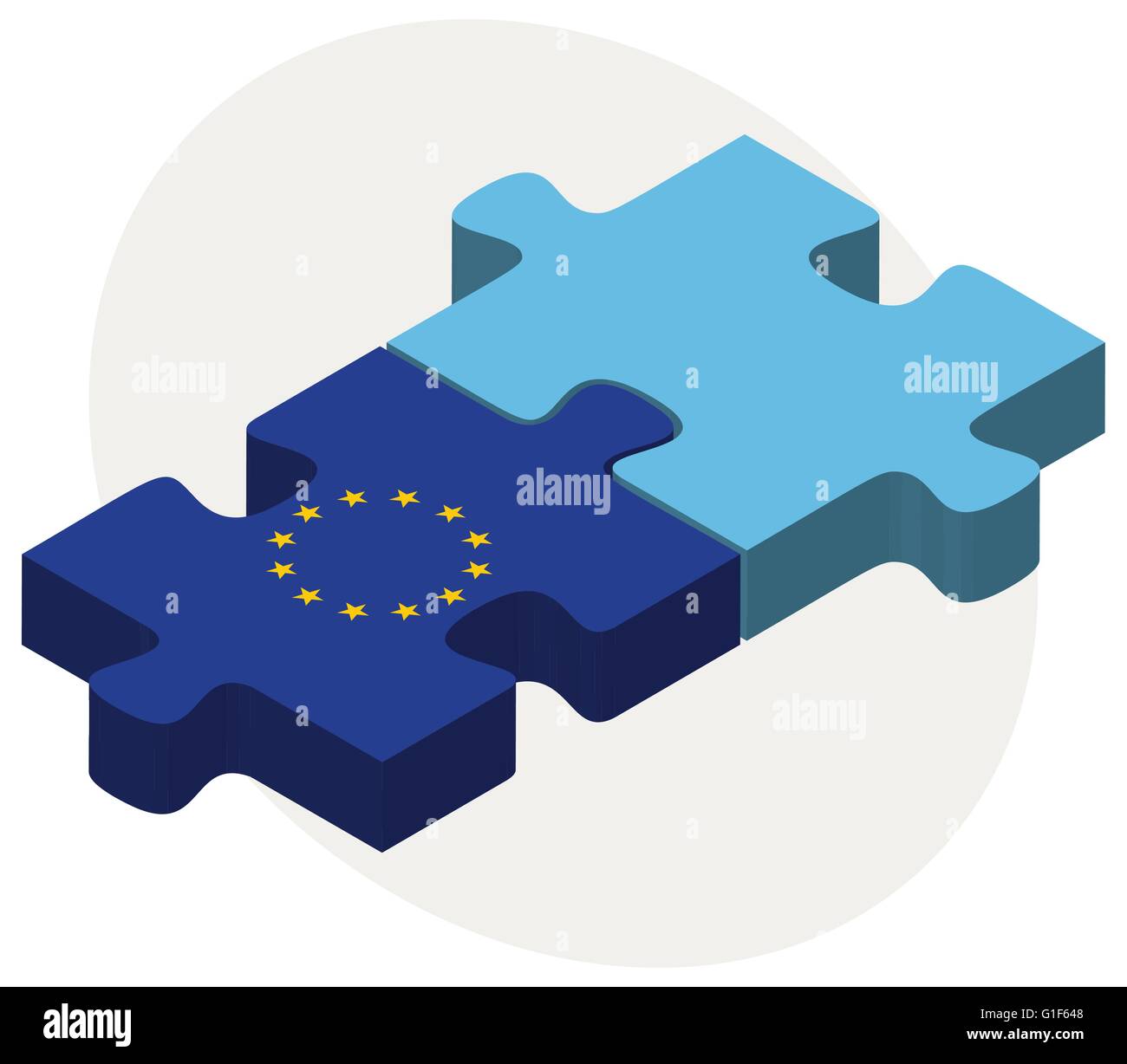 Vector Image - European Union and Fiji Flags in puzzle isolated on ...