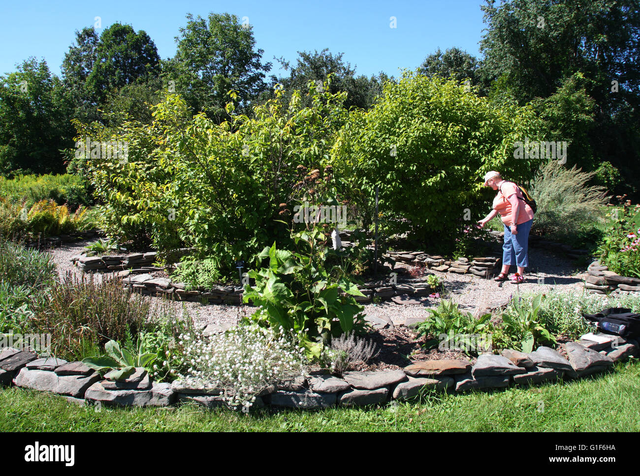 The Seneca nation village of Ganondagan in northern New York state, USA ...