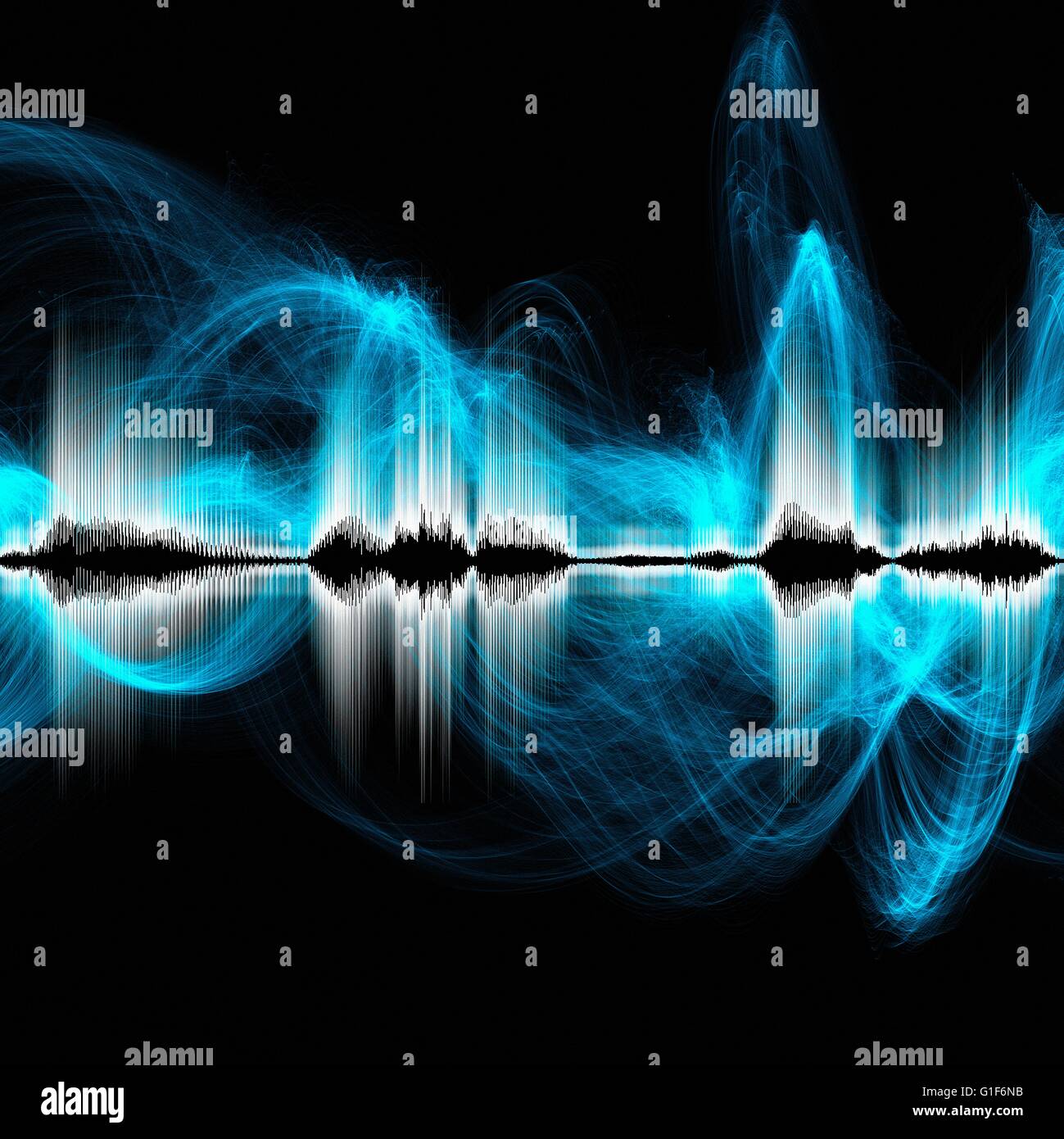Abstract sound waves, illustration Stock Photo - Alamy