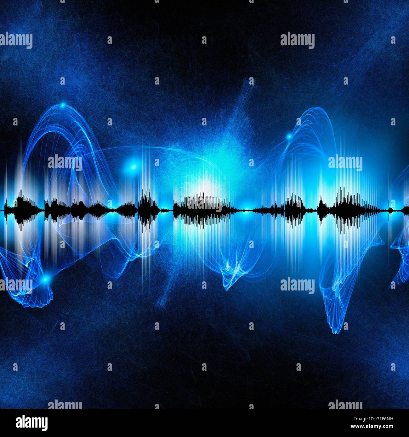 Abstract sound waves, illustration Stock Photo - Alamy