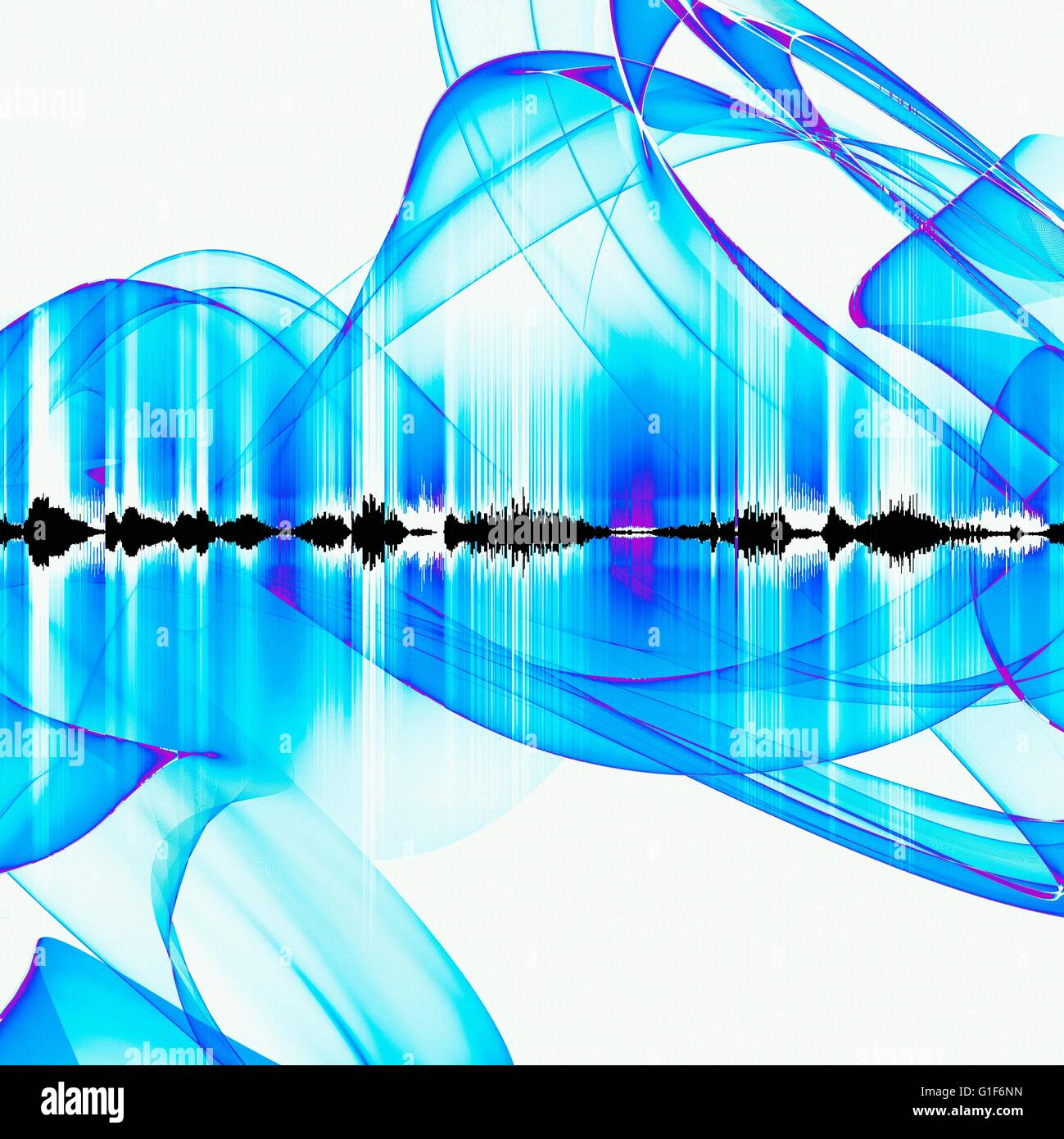 Abstract sound waves, illustration Stock Photo - Alamy