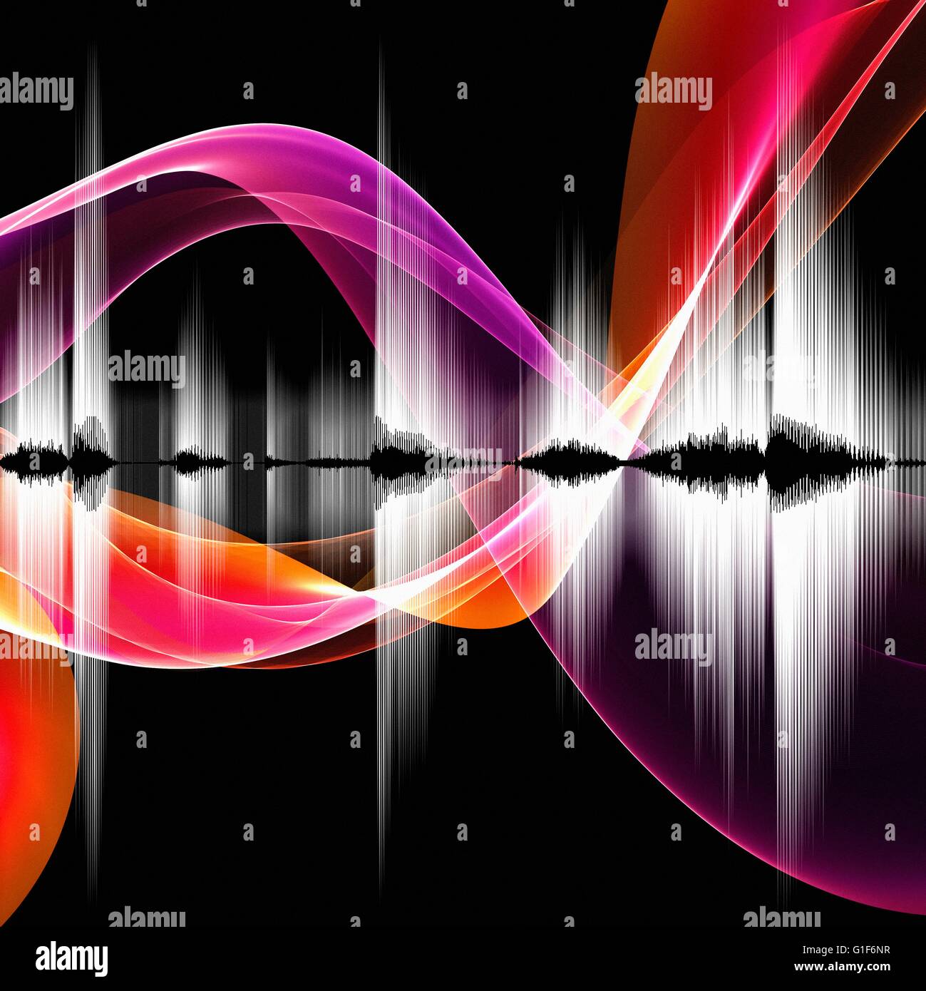 Abstract sound waves, illustration Stock Photo - Alamy