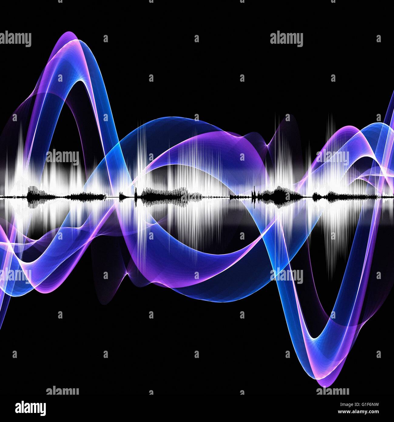 Abstract sound waves, illustration Stock Photo - Alamy