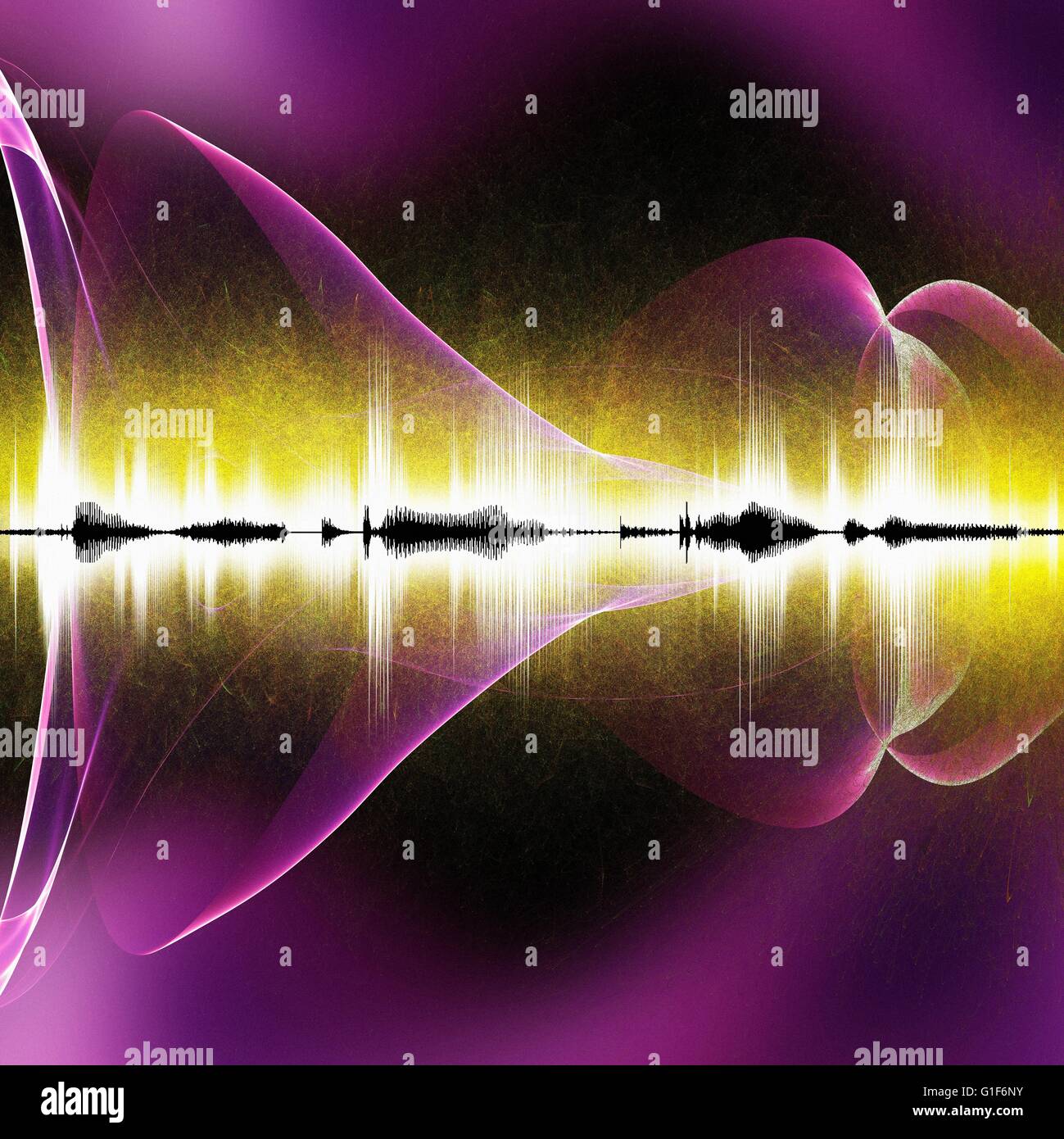 Abstract sound waves, illustration Stock Photo - Alamy
