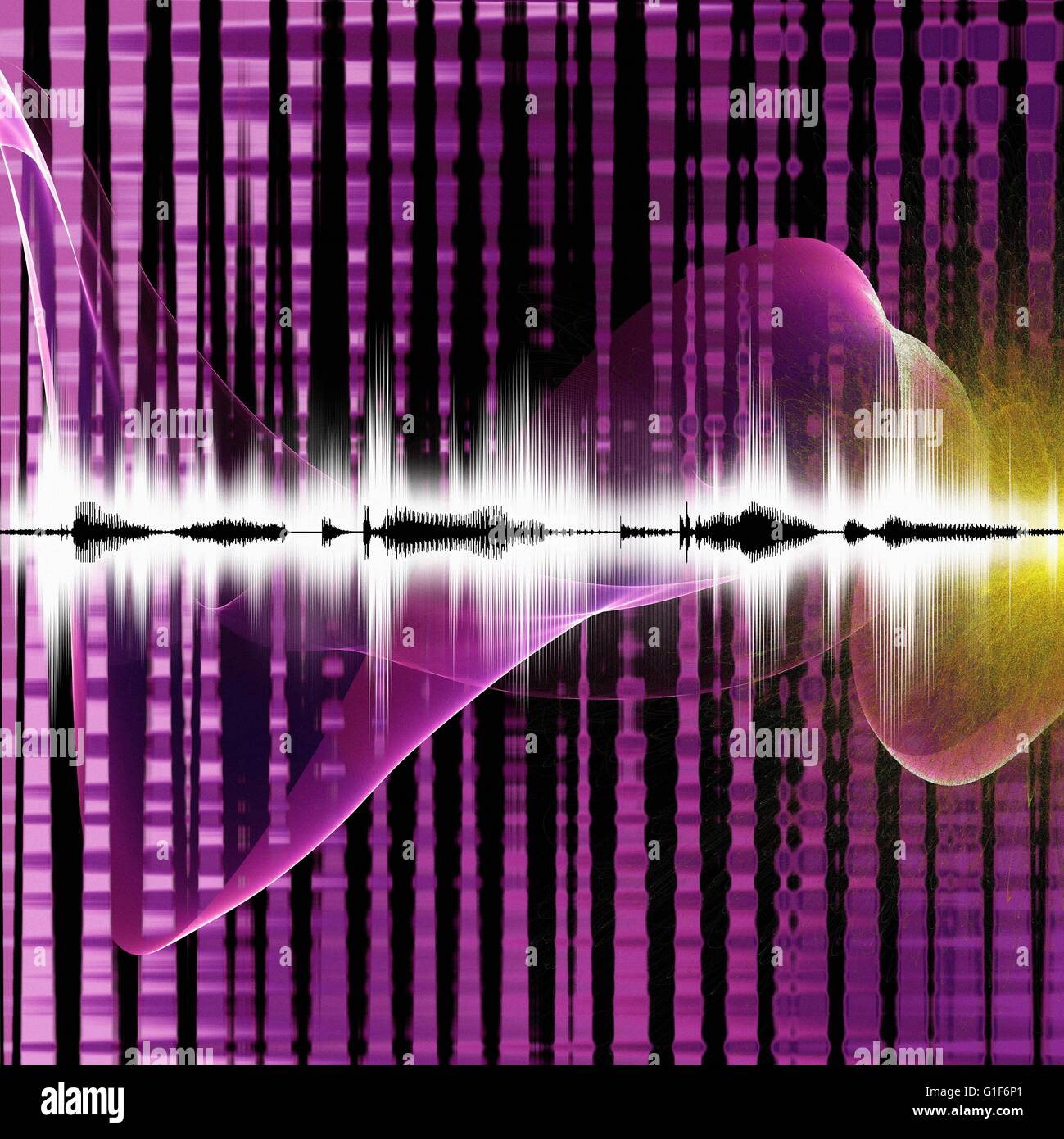 Abstract sound waves, illustration Stock Photo - Alamy