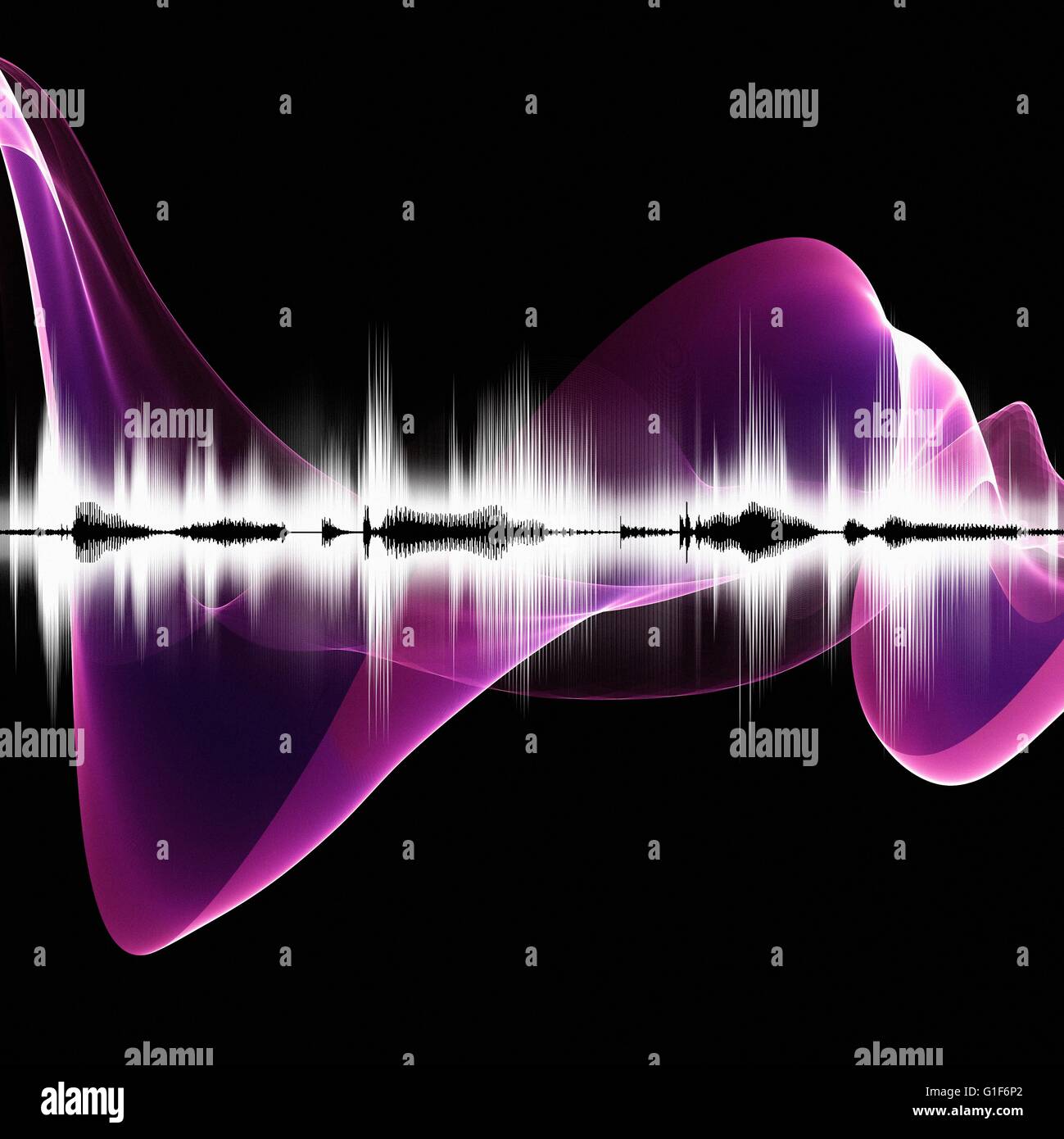 Abstract sound waves, illustration Stock Photo - Alamy