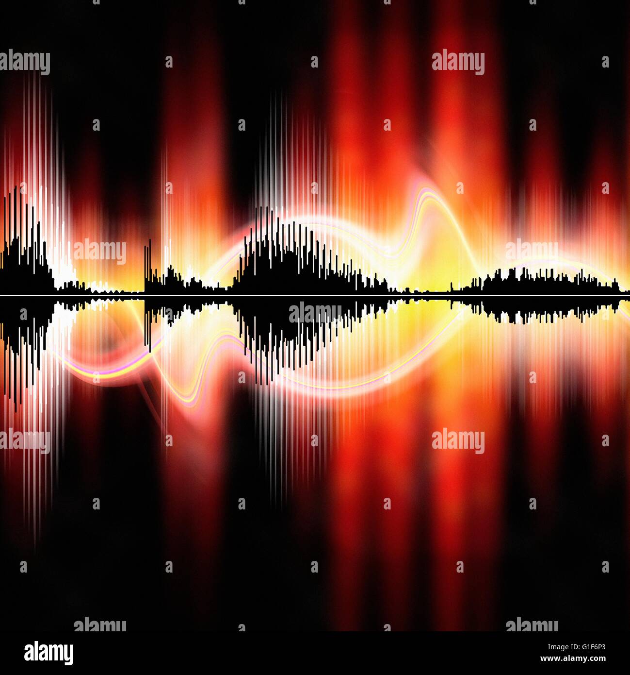 Abstract sound waves, illustration Stock Photo - Alamy