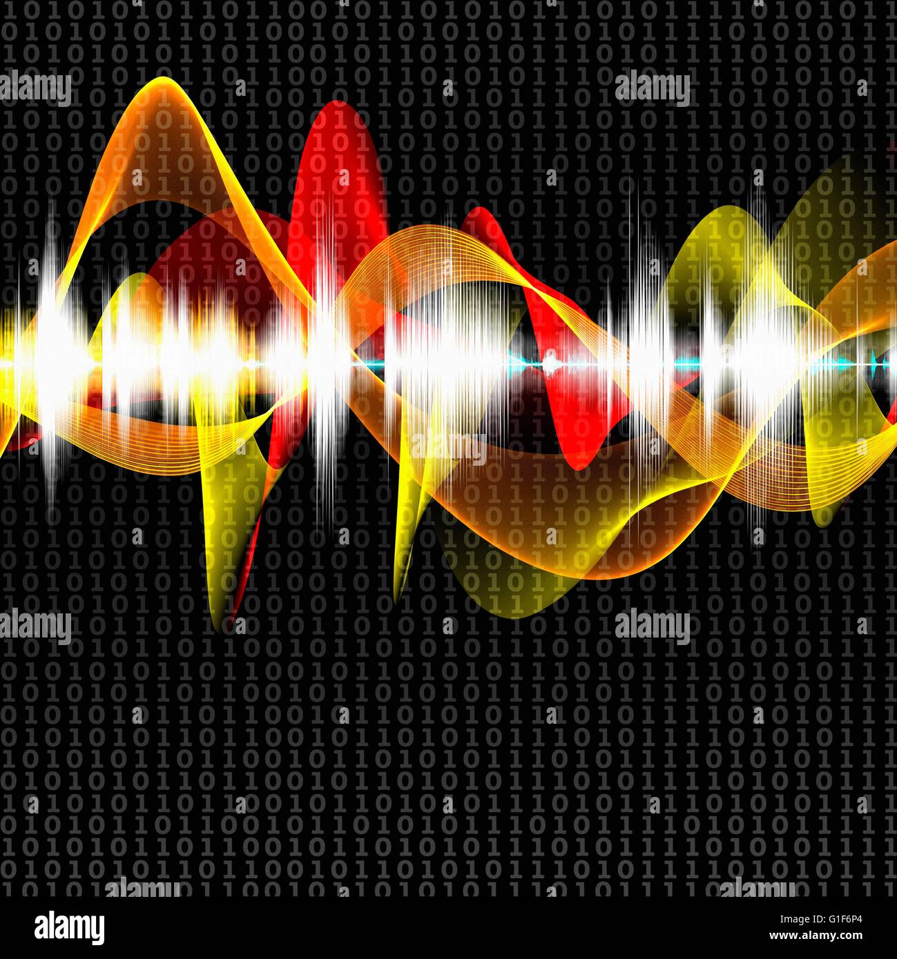 Abstract sound waves, illustration Stock Photo - Alamy