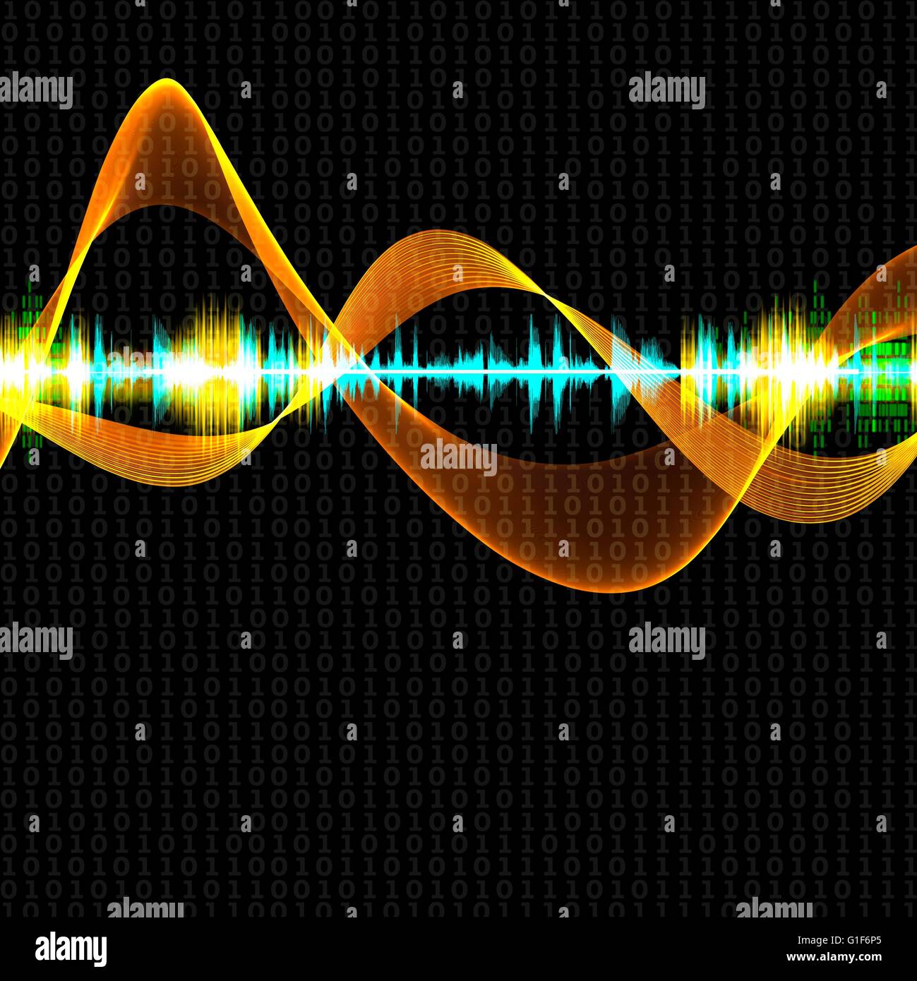 Abstract sound waves, illustration Stock Photo - Alamy