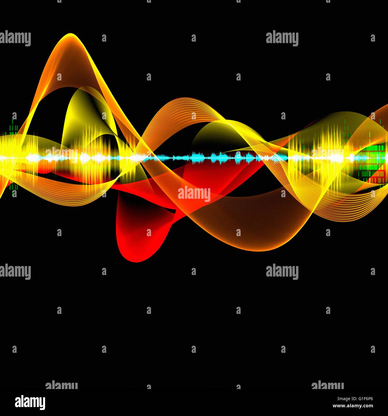 Abstract sound waves, illustration Stock Photo - Alamy