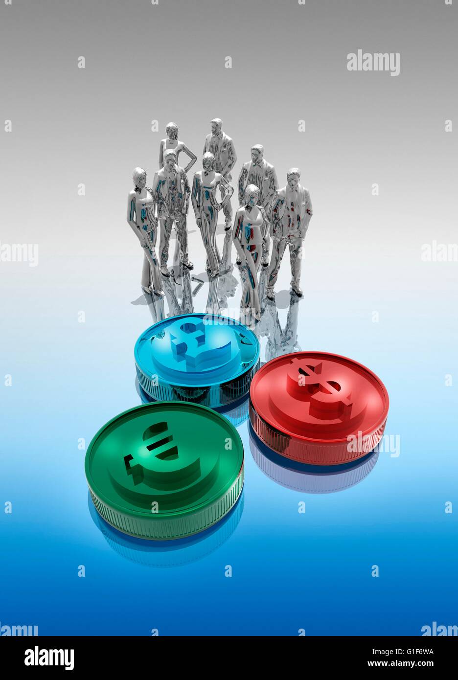 Global currency, conceptual illustration Stock Photo - Alamy
