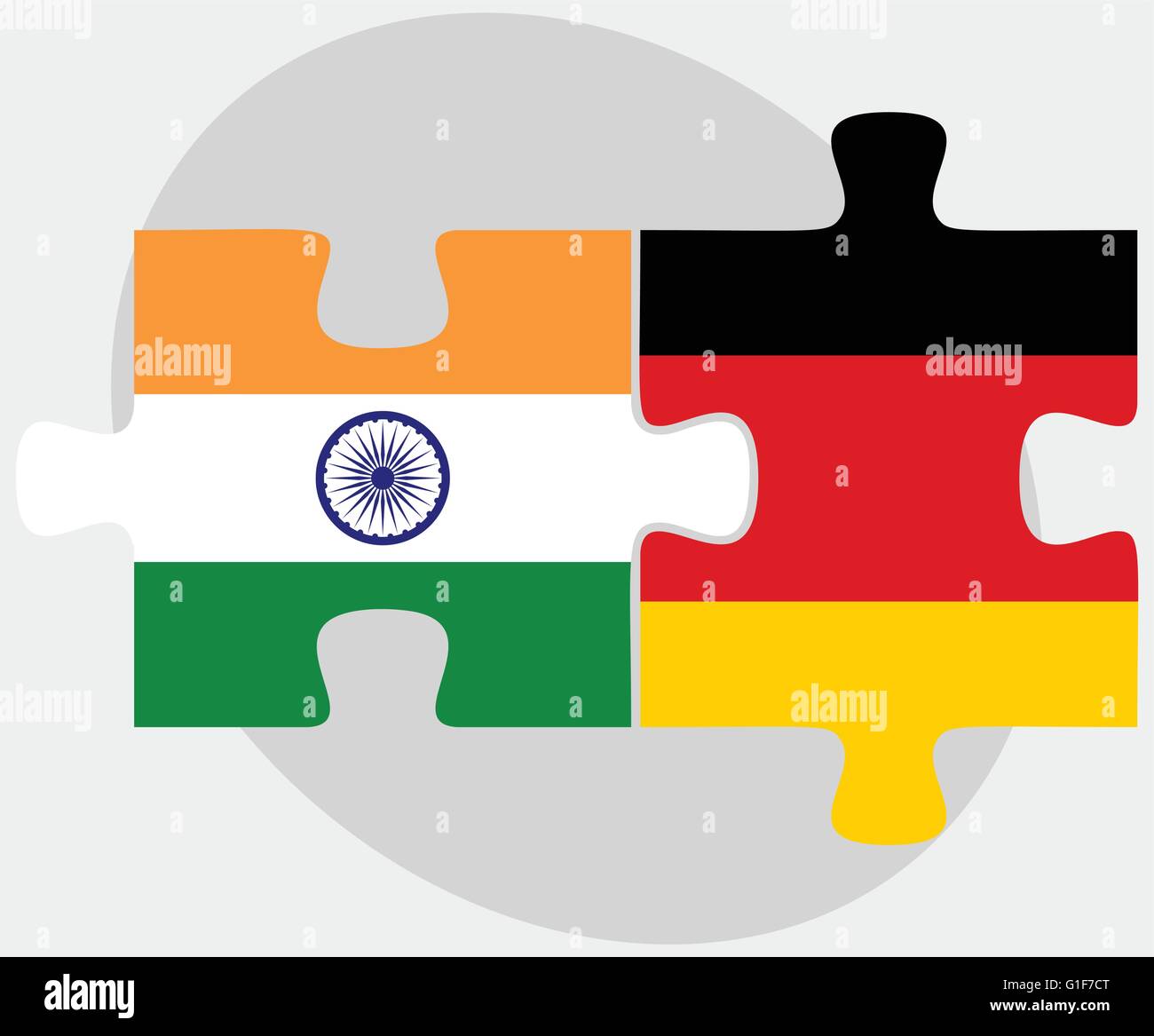 Vector Image - India and Germany Flags in puzzle isolated on white ...