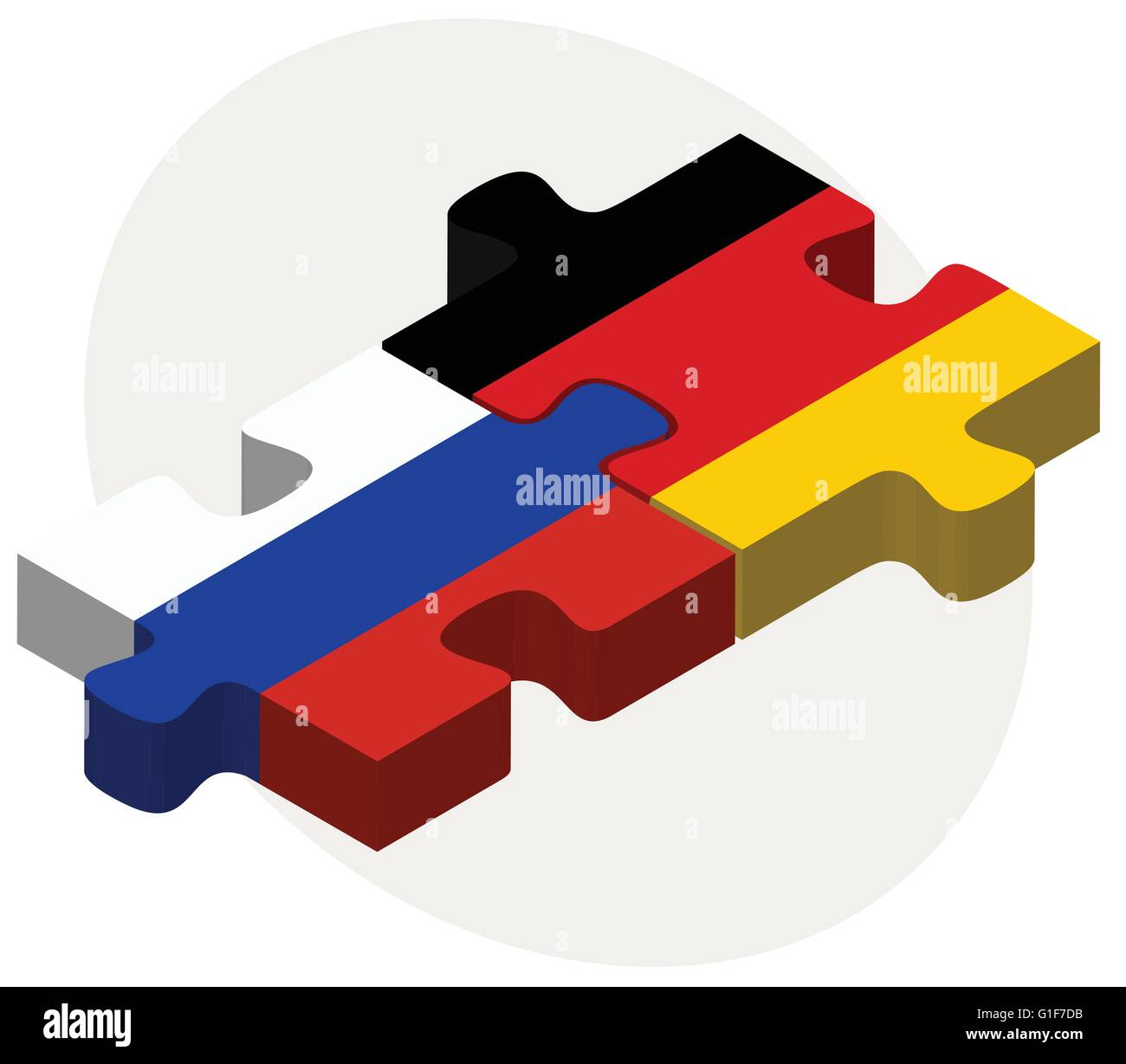 Vector Image - Russian Federation and Germany Flags in puzzle isolated ...