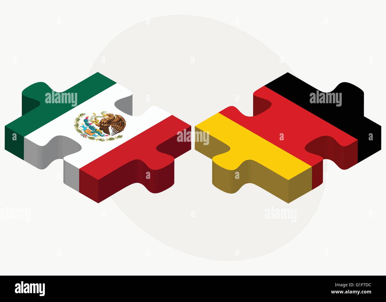 Vector Image - Mexico and Germany Flags in puzzle isolated on white ...