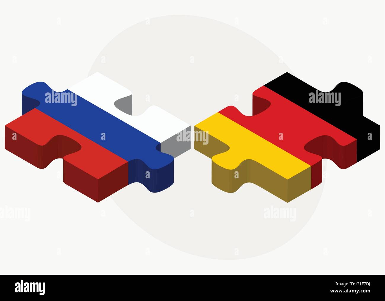 Vector Image - Russian Federation and Germany Flags in puzzle isolated ...