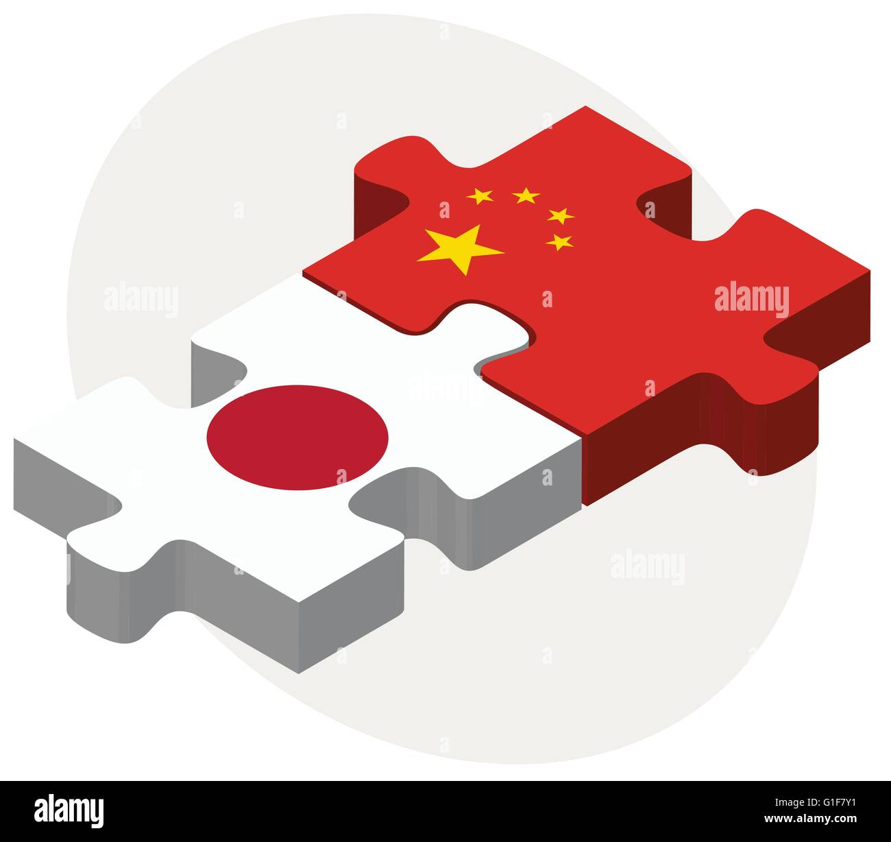 Vector Image - Japan and China Flags in puzzle Stock Vector Image & Art ...