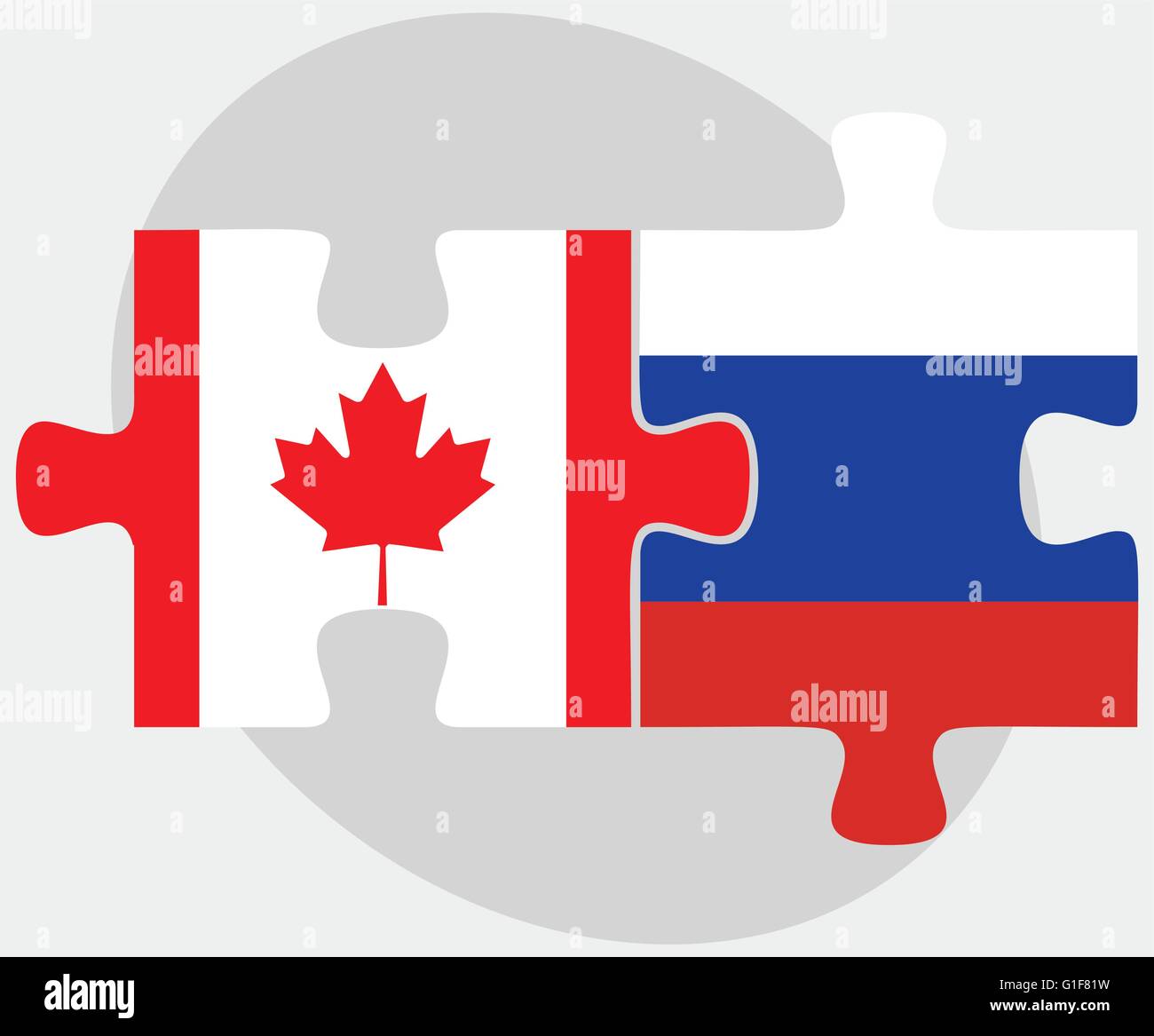 Vector Image - Canada and Russian Federation in puzzle isolated on ...
