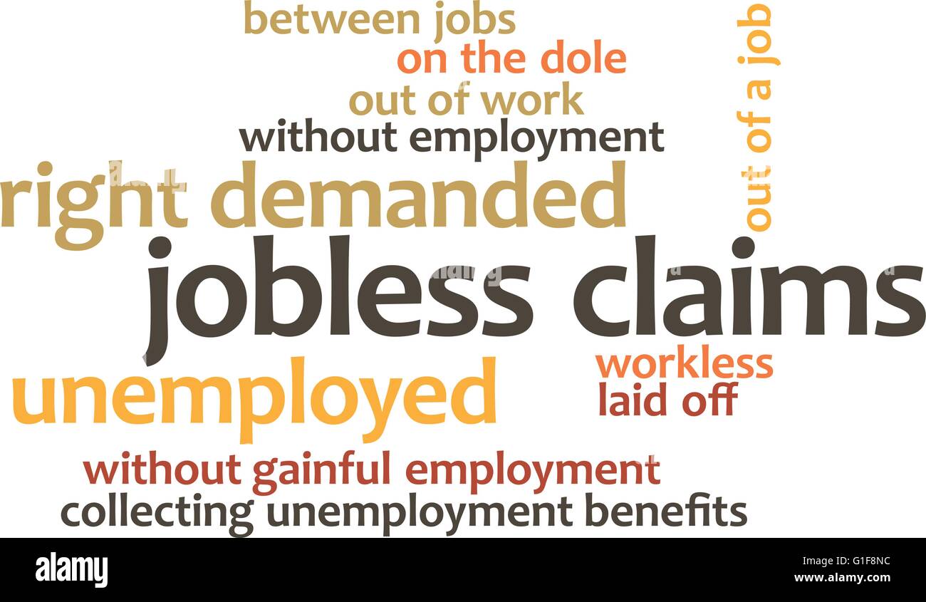 Vector Image - illustration in word clouds of the word Jobless Claims ...