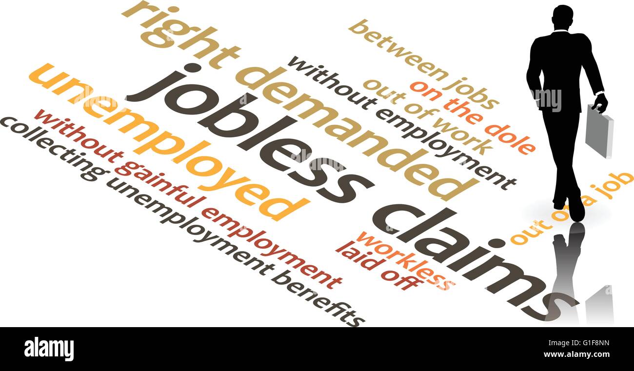 Vector Image - illustration in word clouds of the word Jobless Claims ...