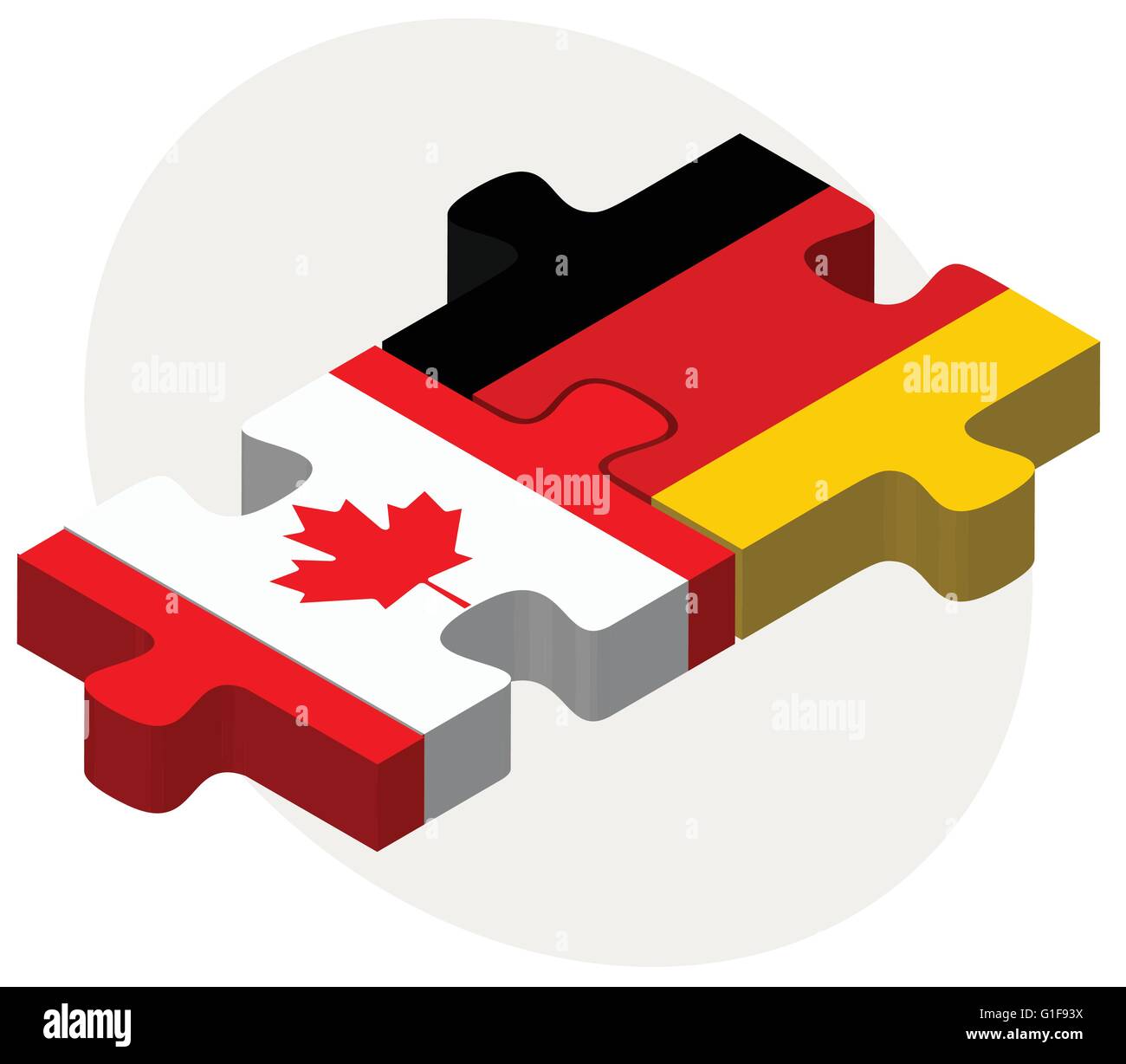 Vector Image - Canada and Germany Flags in puzzle isolated on white ...