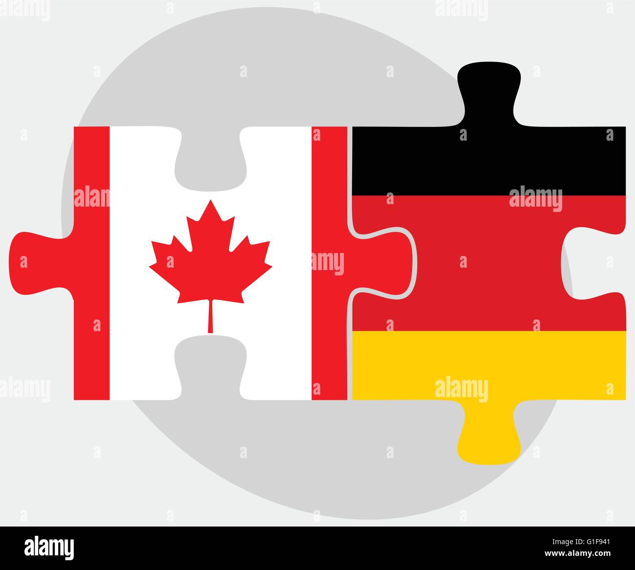 Vector Image - Canada and Germany Flags in puzzle isolated on white ...