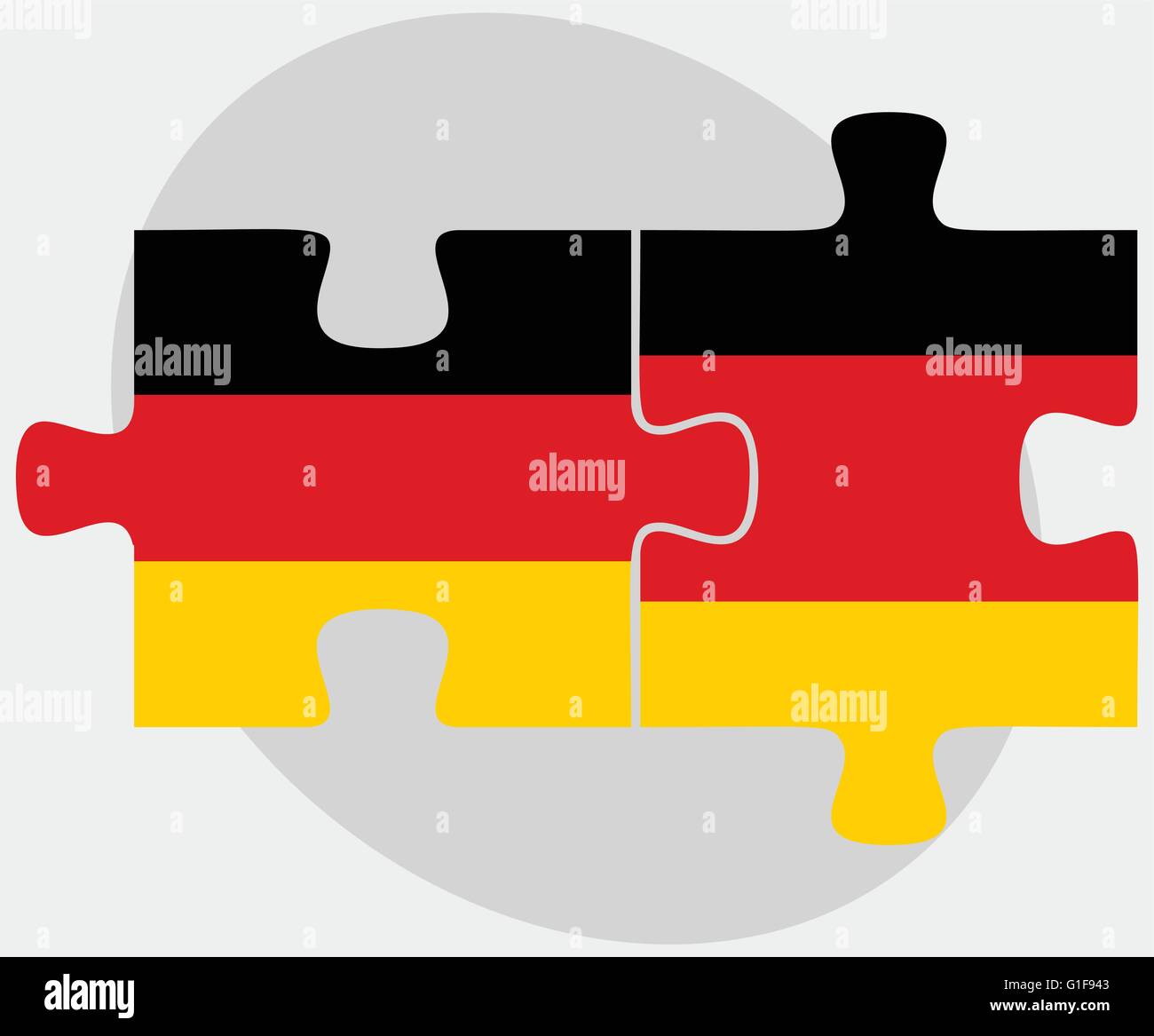 Vector Image - Germany and Germany Flags in puzzle isolated on white ...