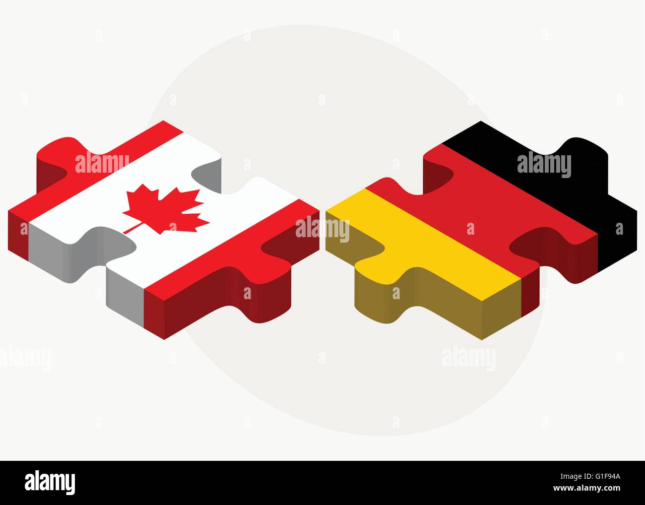 Vector Image - Canada and Germany Flags in puzzle isolated on white ...