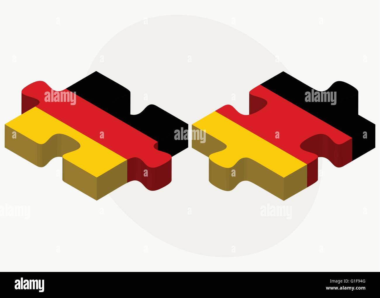 Vector Image - Germany and Germany Flags in puzzle isolated on white ...