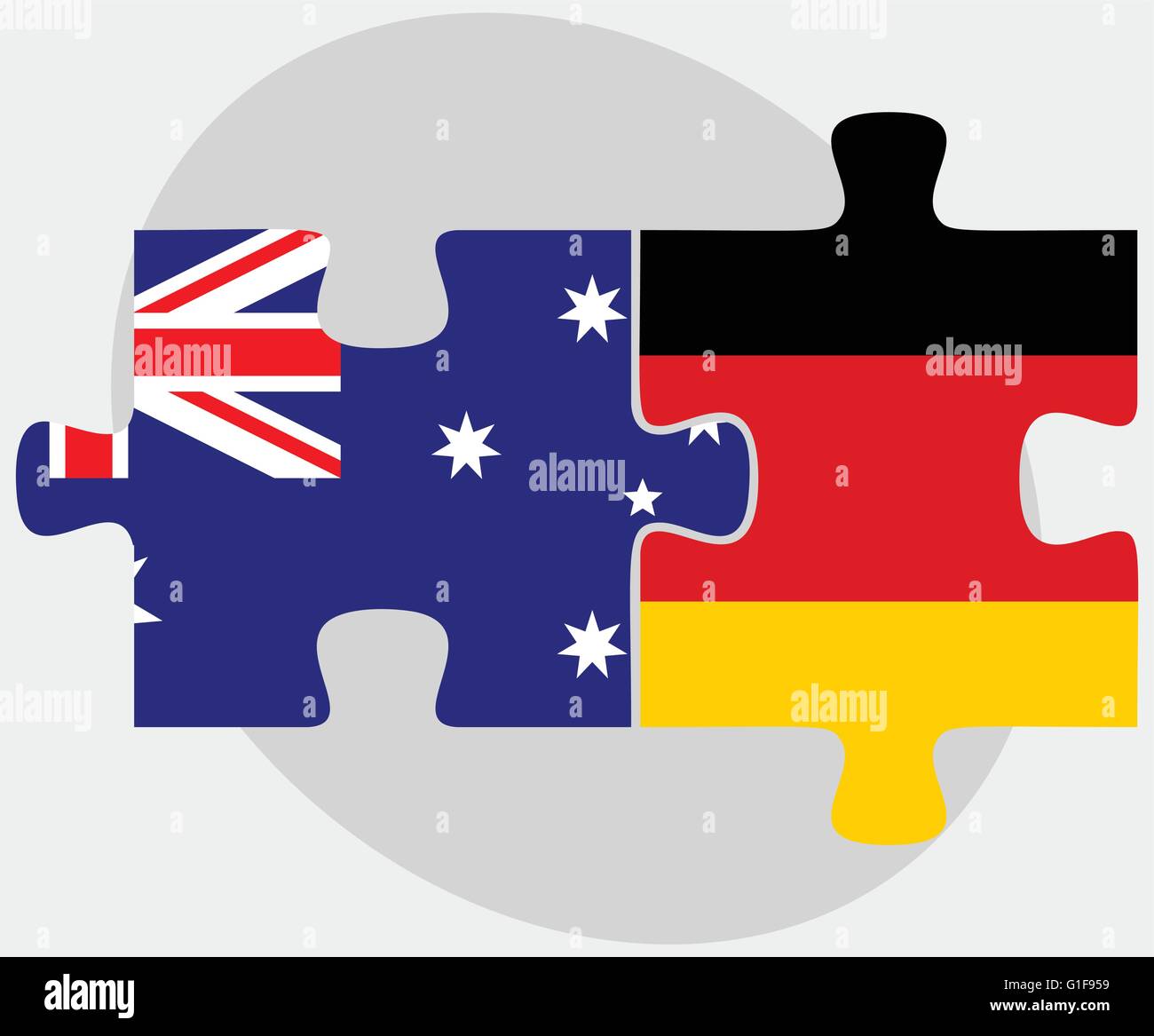 Vector Image - Australia and Germany Flags in puzzle isolated on white ...