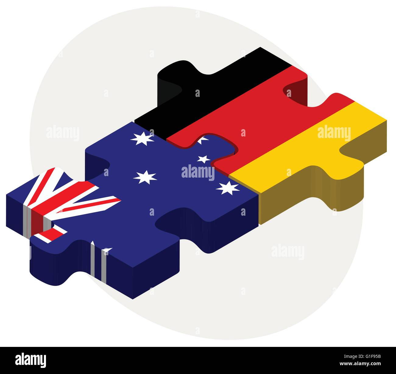 Vector Image - Australia and Germany Flags in puzzle isolated on white ...