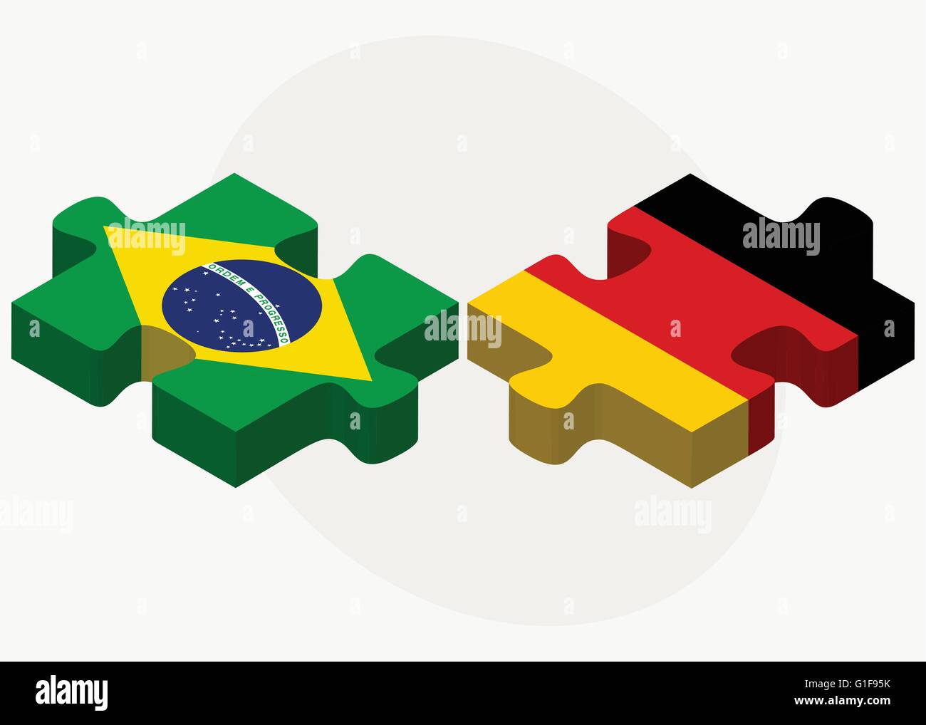 Vector Image - Brazil and Germany Flags in puzzle isolated on white ...