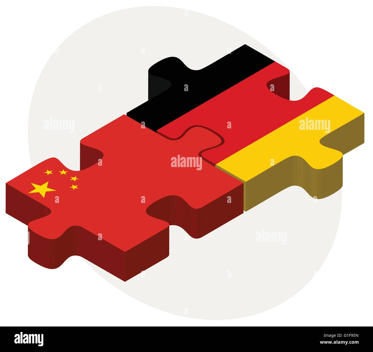 Vector Image - China and Germany Flags in puzzle isolated on white ...