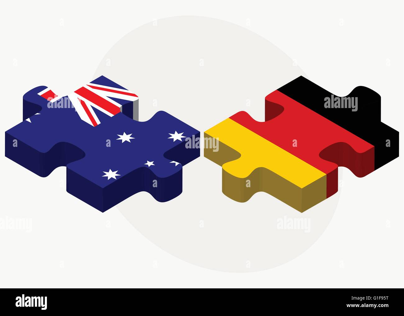 Vector Image - Australia and Germany Flags in puzzle isolated on white ...