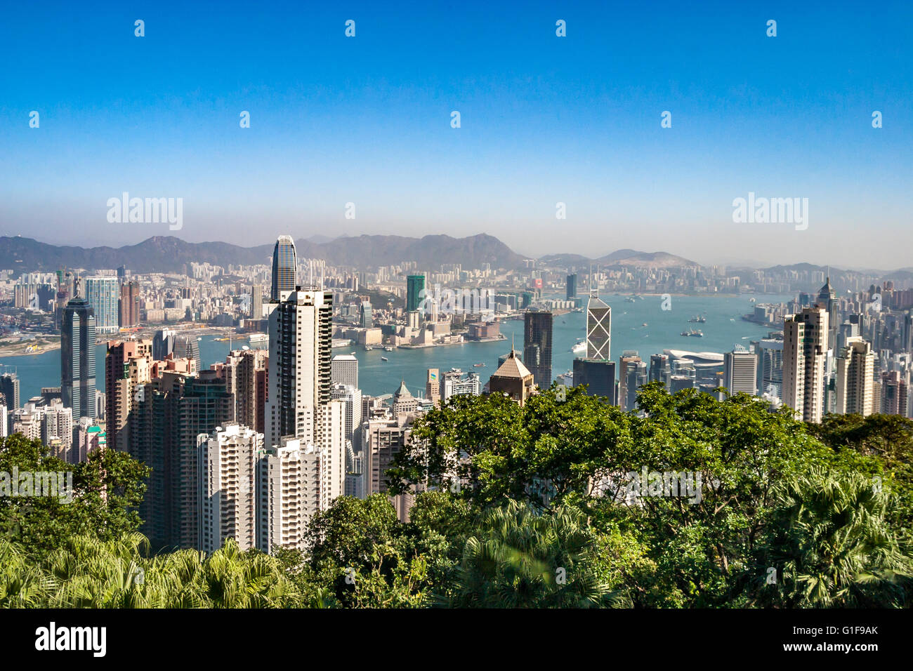 China Hong Kong Victoria Peak View from the Peak Stock Photo - Alamy
