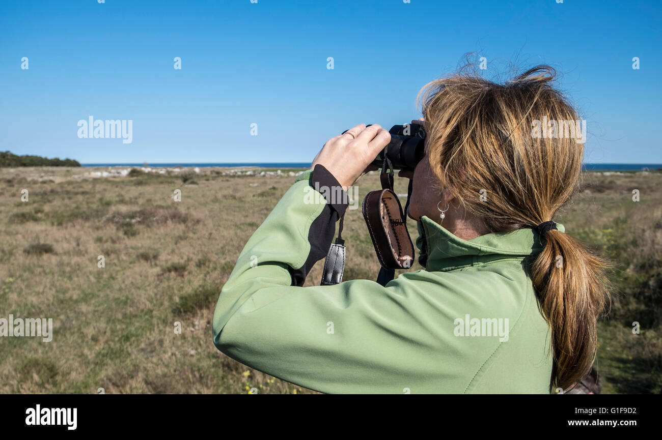 Female bird watcher hi-res stock photography and images - Alamy