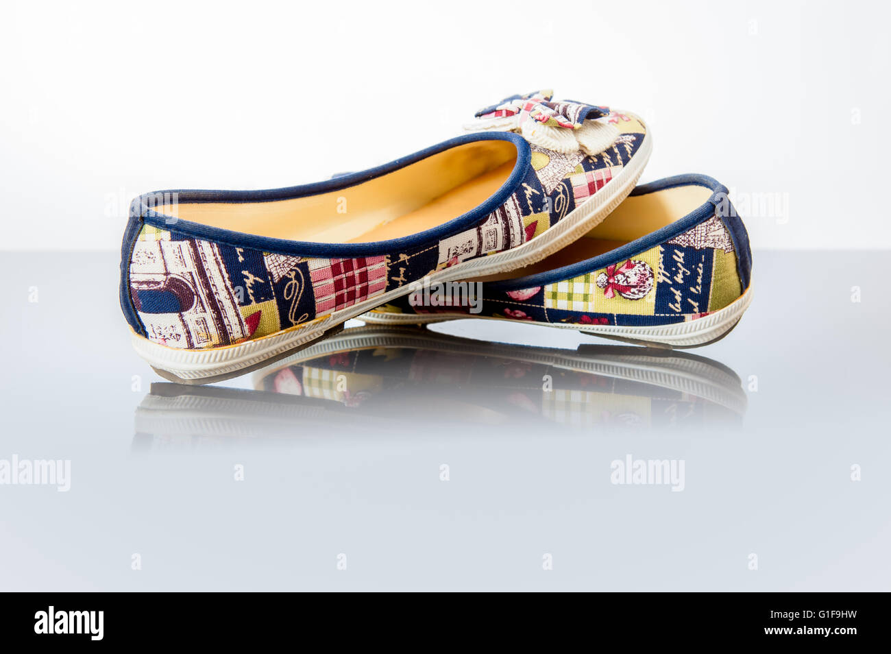 This summer shoes have an nice color motif Stock Photo - Alamy