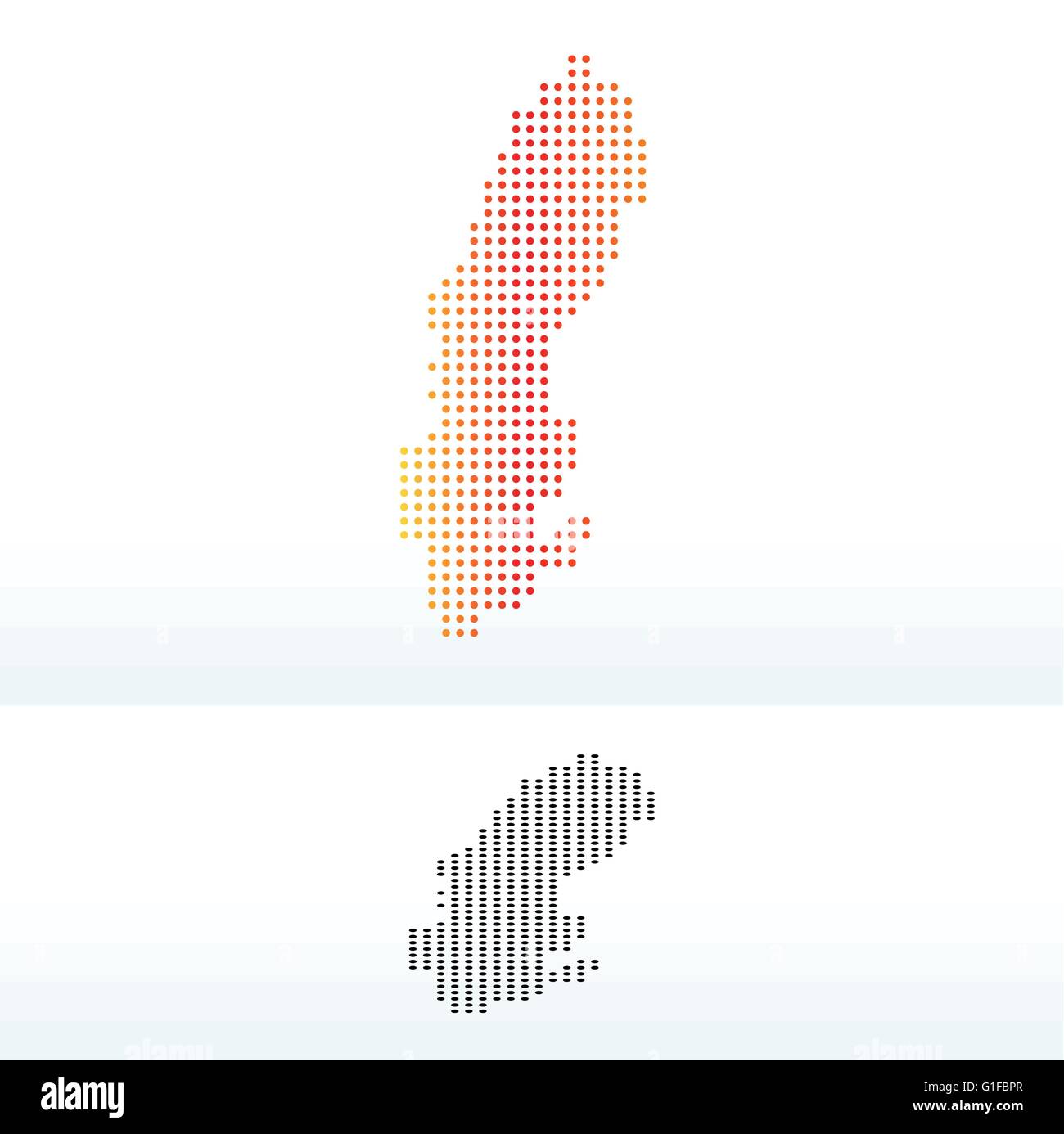 Vector Image - Map of Kingdom of Sweden with Dot Pattern Stock Vector ...