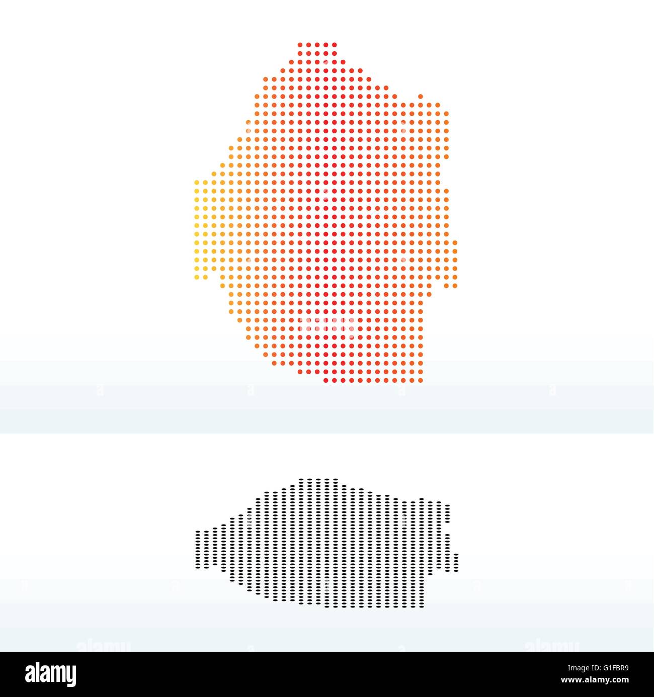 Vector Image - Map of Kingdom of Swaziland with Dot Pattern Stock ...