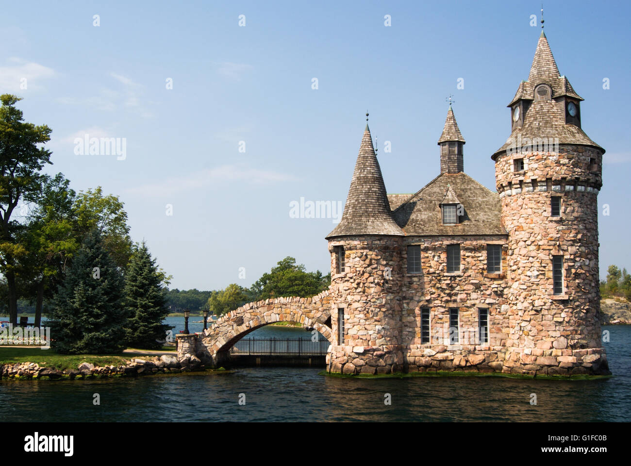 A castle on the lake Stock Photo - Alamy