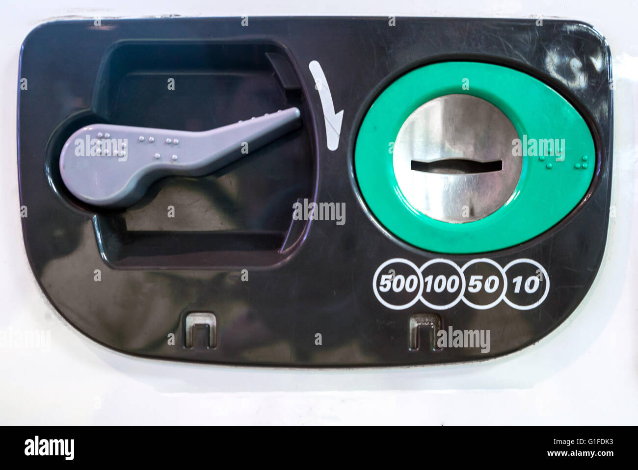 vending Machine Coin insert space Stock Photo - Alamy