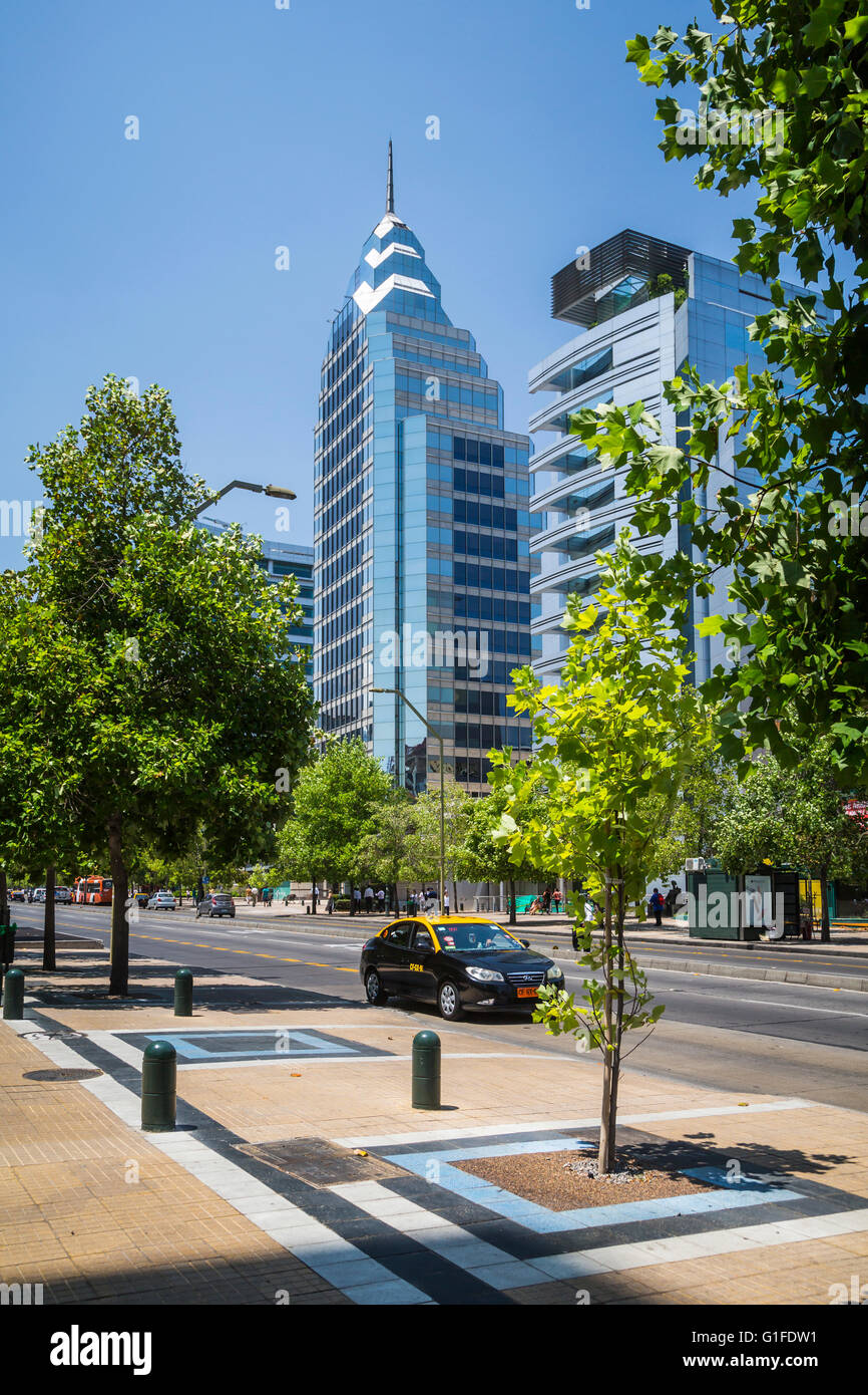 High-rise buildings in downtown Santiago, Chile, South America Stock ...