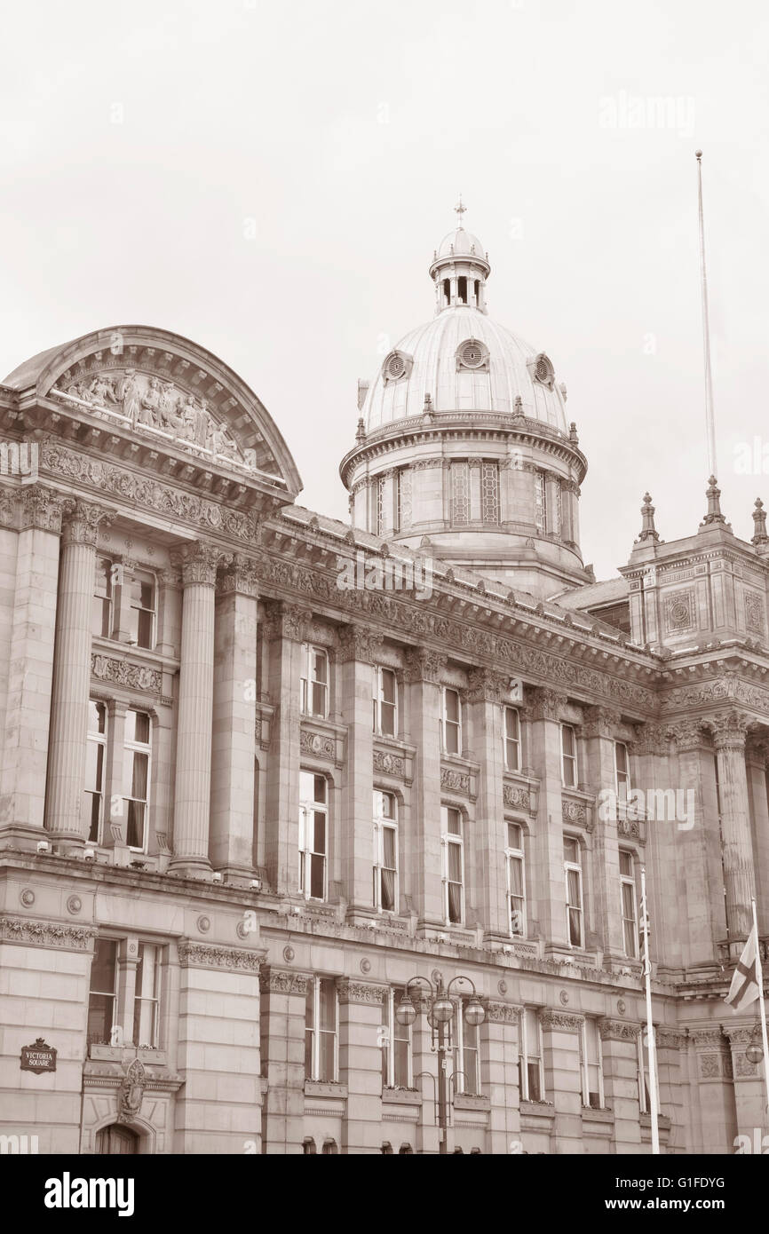 Council House by Thomason (1879), Birmingham, England, UK in Black and ...
